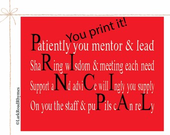 Principal poem | Etsy