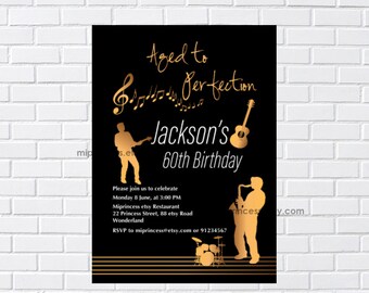 Jazz invitations | Etsy