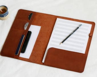 A4 leather folder | Etsy