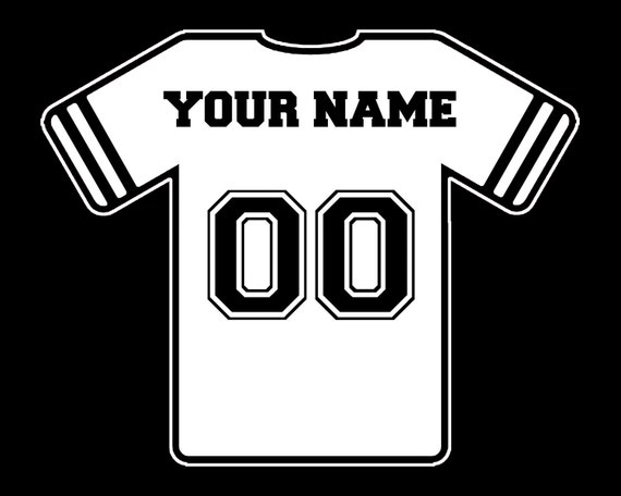 Items similar to Custom Football Jersey Vinyl Window Decal on Etsy