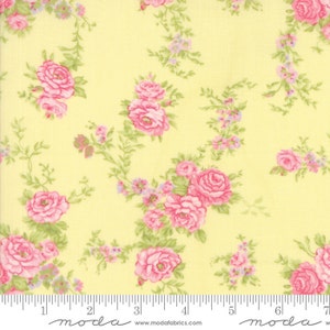 Yellow floral fabric | Etsy