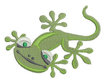 Lizard embroidery | Etsy