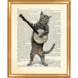 Banjo cat | Etsy