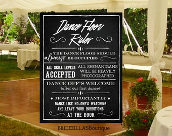 Dance floor sign | Etsy