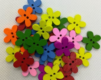 Flower buttons | Etsy