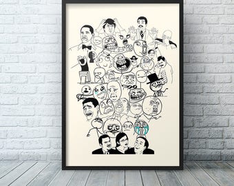Funny art print | Etsy