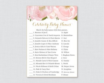 Blue Pumpkin Baby Shower Celebrity Baby Name Game Celebrity