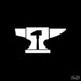 Hammer Anvil Blacksmith Vinyl Decal Sticker 5 long x