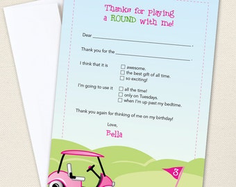 Golf thank you card | Etsy