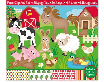 Farm animals Clipart cute farm animals clip art farm clipart