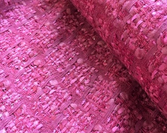 Pink tweed fabric | Etsy