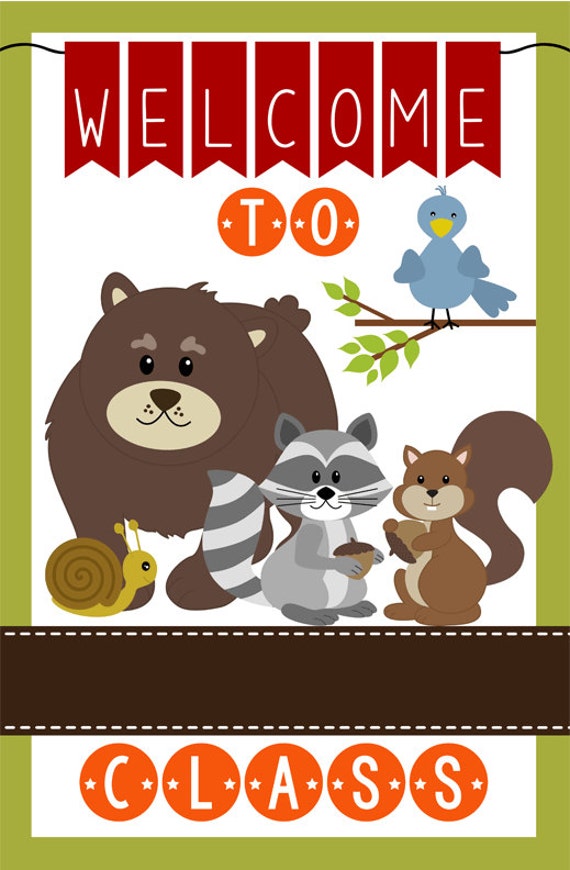 Animal Classroom Welcome Signs No Pets Allowed Service Dogs Are