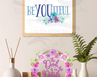 Beyoutiful wall art | Etsy