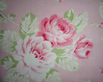 Cabbage rose fabric | Etsy