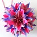 3d origami Electra kusudama with Carambola flowers