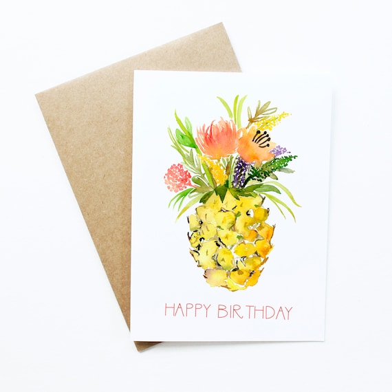 Free Pineapple Birthday Card Printables