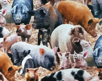 Pig fabric | Etsy