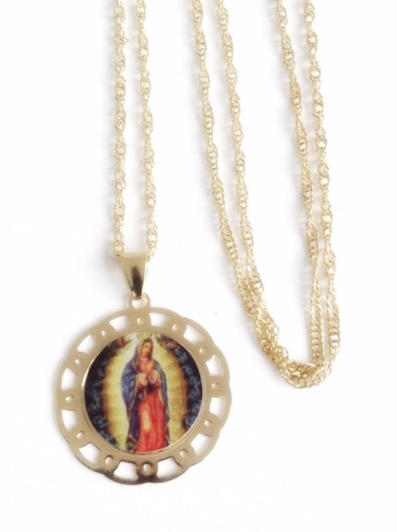 Our Lady of Guadalupe Necklace Chain Virgen de Guadalupe