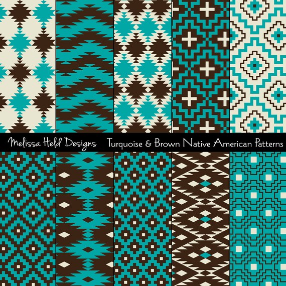 Blue Native American Patterns