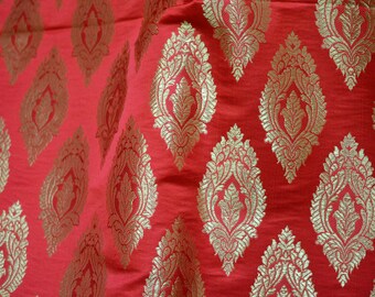 Red brocade | Etsy