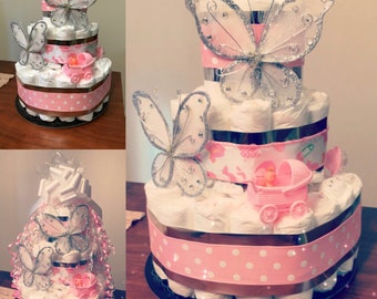 Crib diaper cake | Etsy