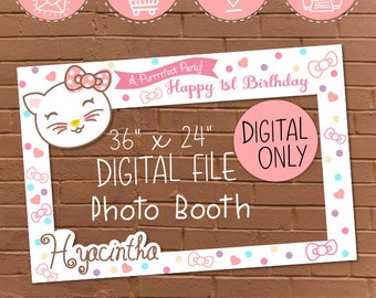Hello kitty photo booth prop | Etsy