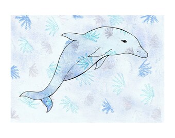 Dolphin print 8x10