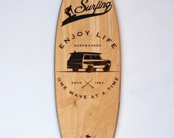Surfboard name plate Surfboard sign surfboard decor custom