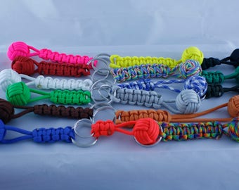 Nautical Monkey's Fist Keychain White Cotton Sailor's