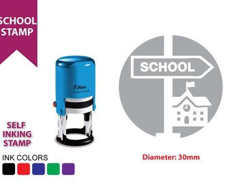 School stamp | Etsy