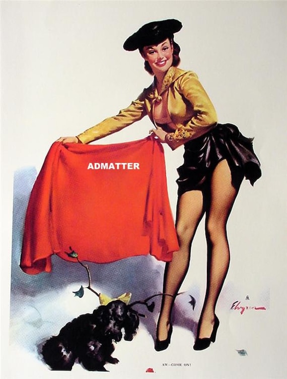 Gil Elvgren Vintage Pinup Girl Poster Hot Spanish Bullfighter