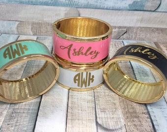 Monogram bracelet | Etsy