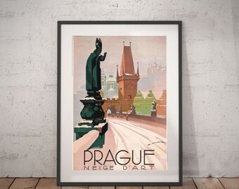 Prague poster | Etsy