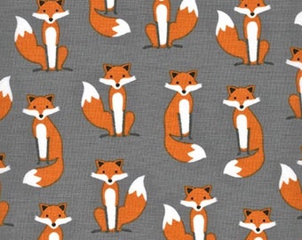 Fox print fabric | Etsy