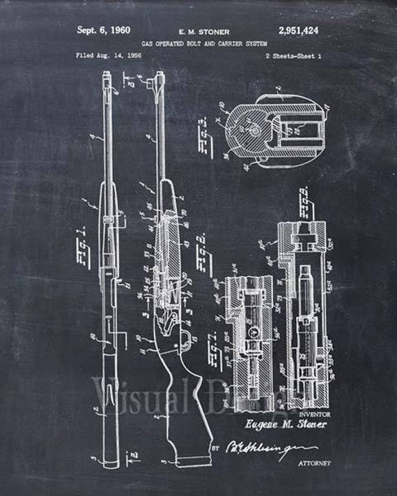 AR-10 Rifle Patent Print Patent Art Print Patent Poster