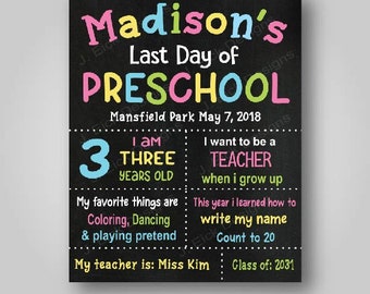 Last day preschool | Etsy