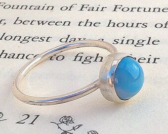 Blue stone ring | Etsy
