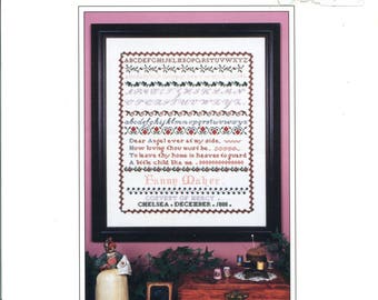 Colonial Sampler Antique Cross Stitch Pattern Museum Sampler