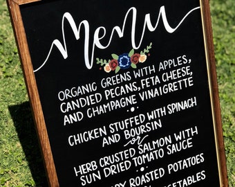 Hand lettered menu | Etsy