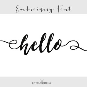 Hello script font | Etsy