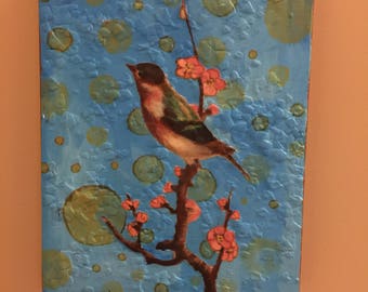 Bird collage art | Etsy