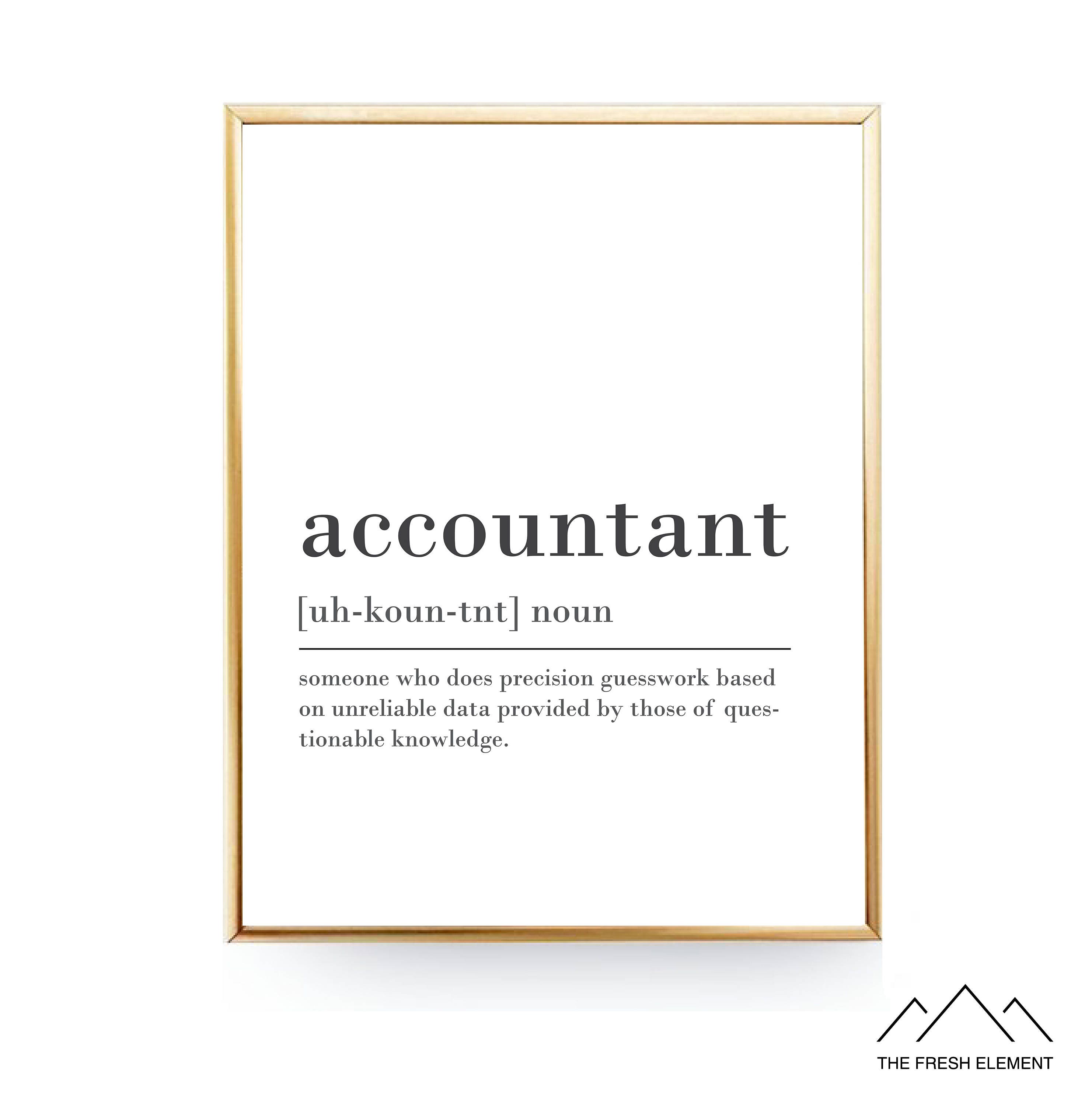 Funny Accountant Definition Print Printable DIGITAL Accountant