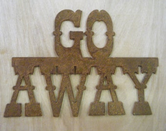 Go away sign | Etsy