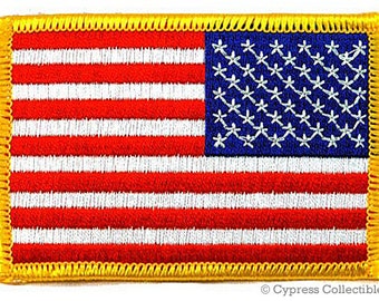 United States OUTLINE SHAPE PATCH American Flag embroidered