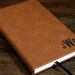 Monogrammed Journal with Lined Pages Engraved Leather