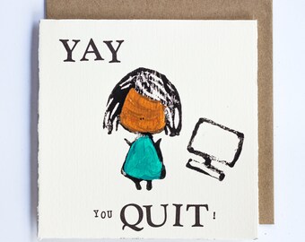 Quitting job card | Etsy