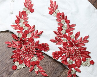 Embroidered flowers | Etsy