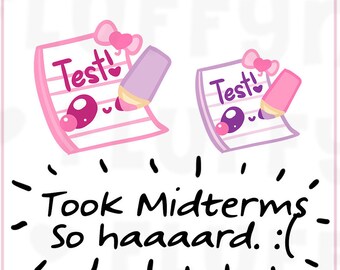 Studying / Test Reminder Planner Stickers Cute Stickers
