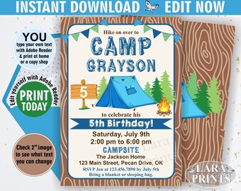 Camping printable | Etsy