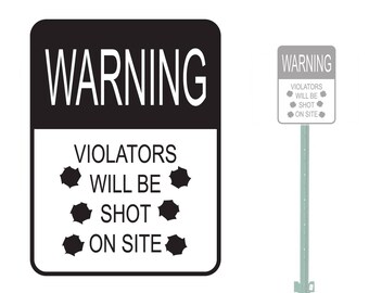 No warning shot sign | Etsy